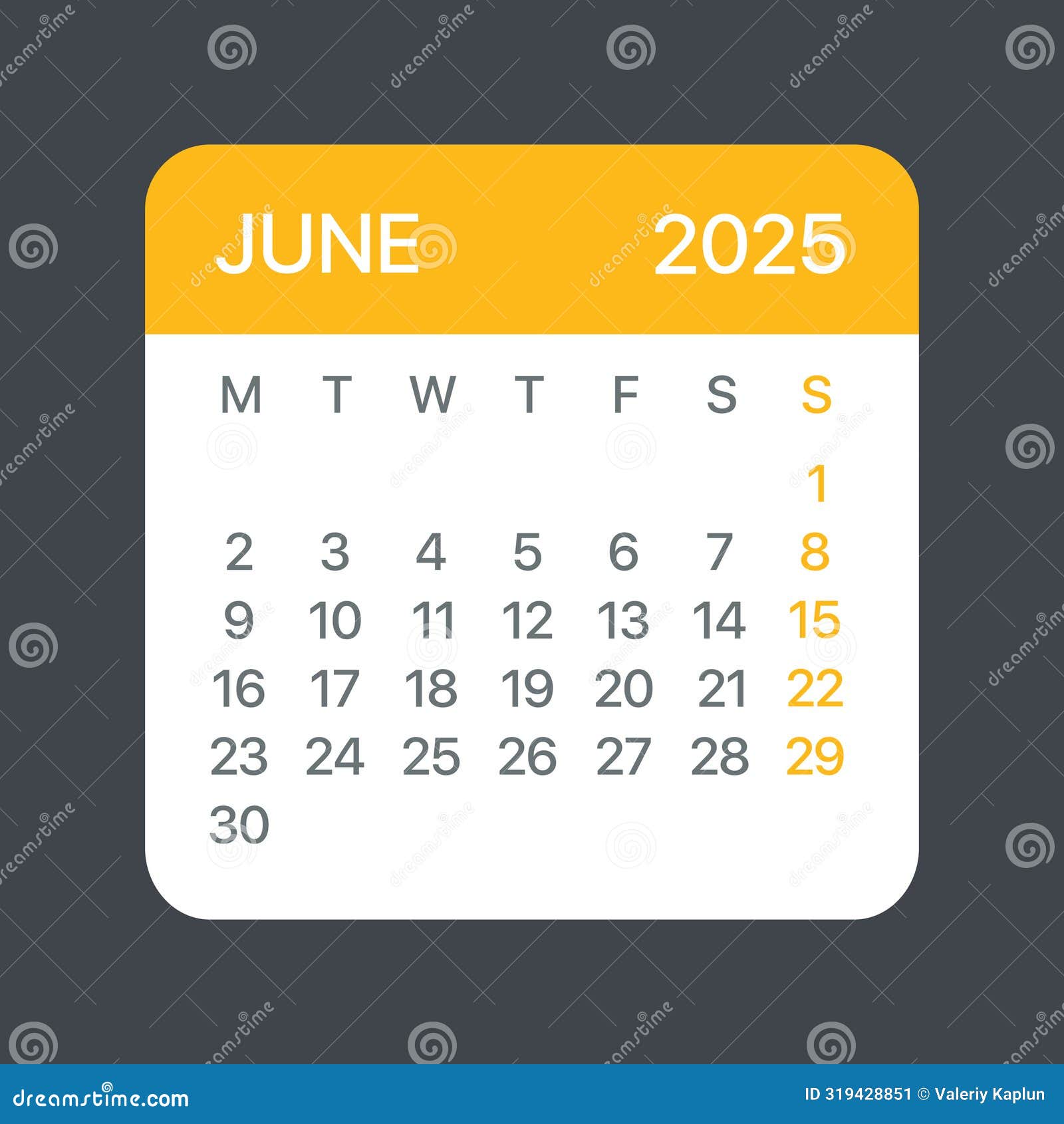 June 2025 Year- Calendar 2025 Template, Desk Calendar 2025 Year, Week ...