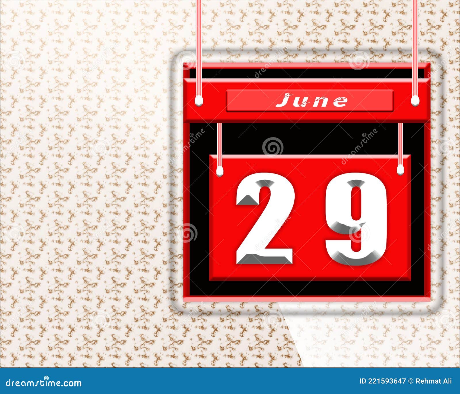29 June Calendar on Marble Background Stock Illustration - Illustration ...