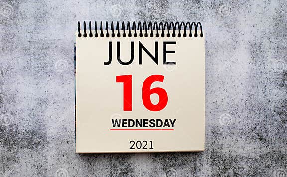 June 16 Calendar. Part of a Set, Concept Stock Image - Image of ...