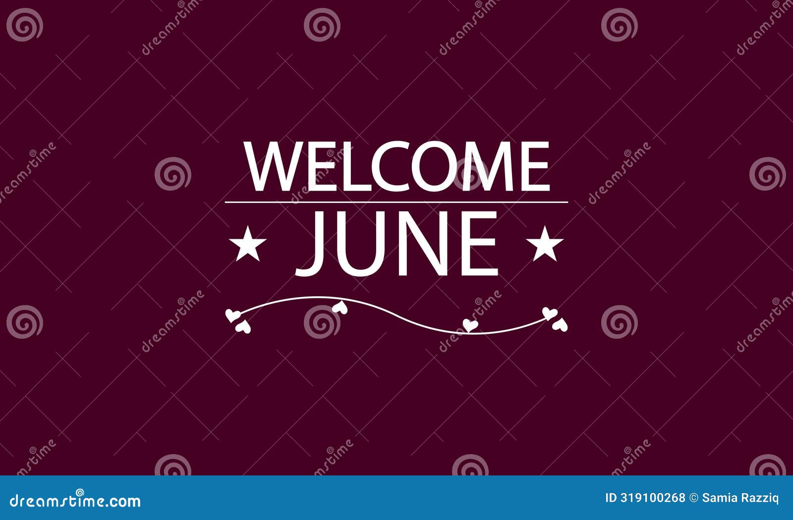 June Chic Text Designs To Welcome the New Month Stock Vector ...