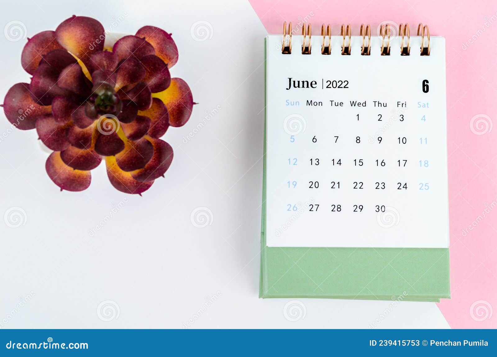 The June 2022 Desk Calendar Stock Image - Image of organizer, calendar ...