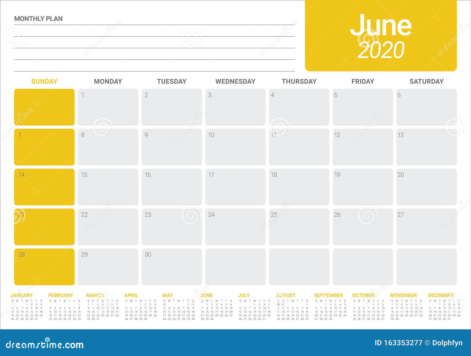 June 2020 Desk Calendar Vector Illustration Stock Vector - Illustration ...