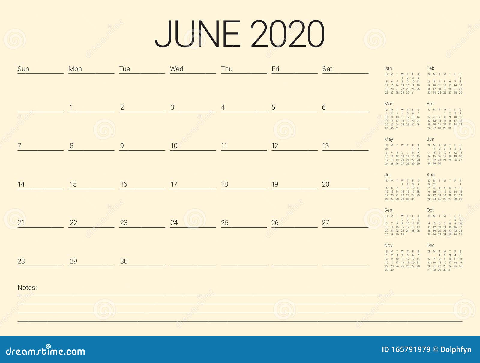 June 2020 Desk Calendar Vector Illustration Stock Vector - Illustration ...