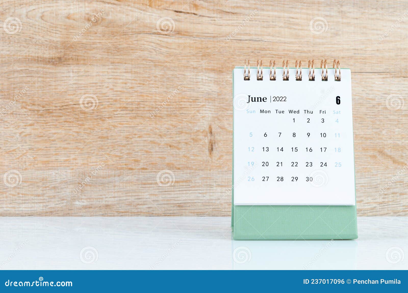 June 2022 Desk Calendar on White Table Stock Photo - Image of ...