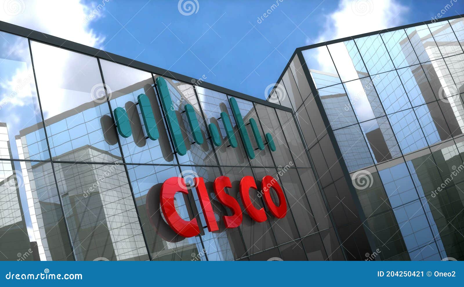 Editorial Cisco Logo on Glass Building. Stock Video - Video of hardware ...