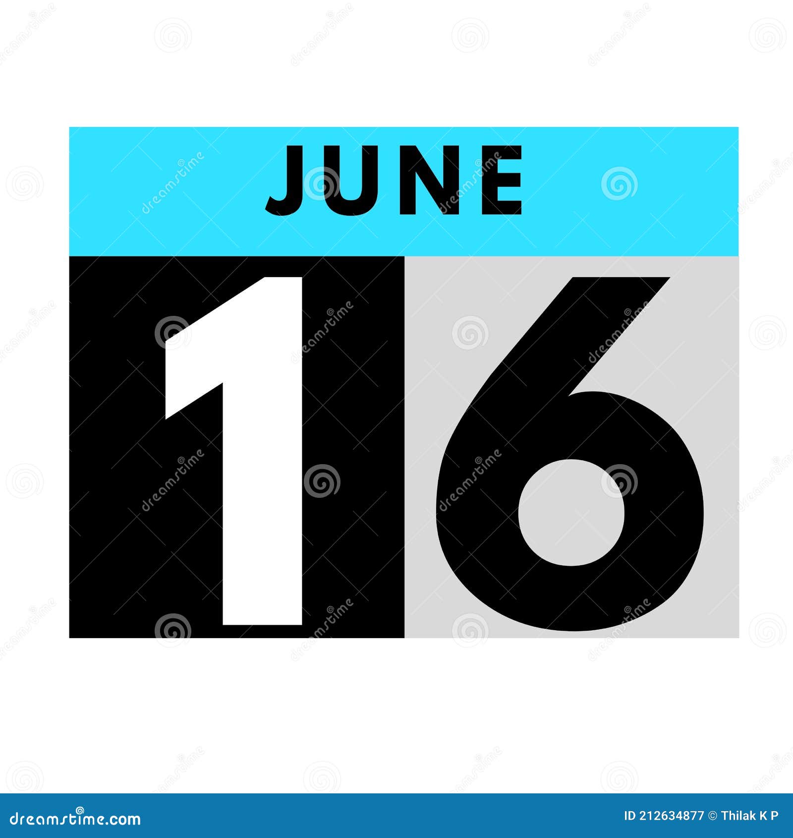 June 16 . Flat daily Calendar Icon .date ,day, Month Stock Illustration ... June 16 . Flat daily Calendar Icon .date ,day, Month Stock Illustration ...
