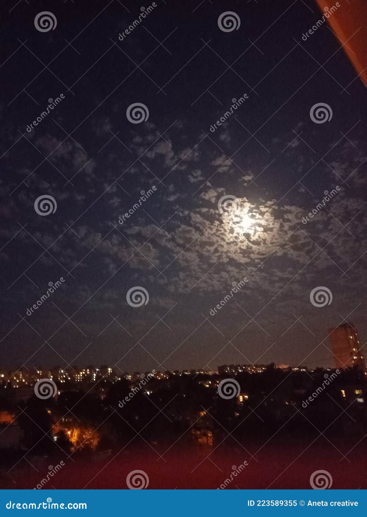 June full moon stock image. Image of night, june, moon - 223589355