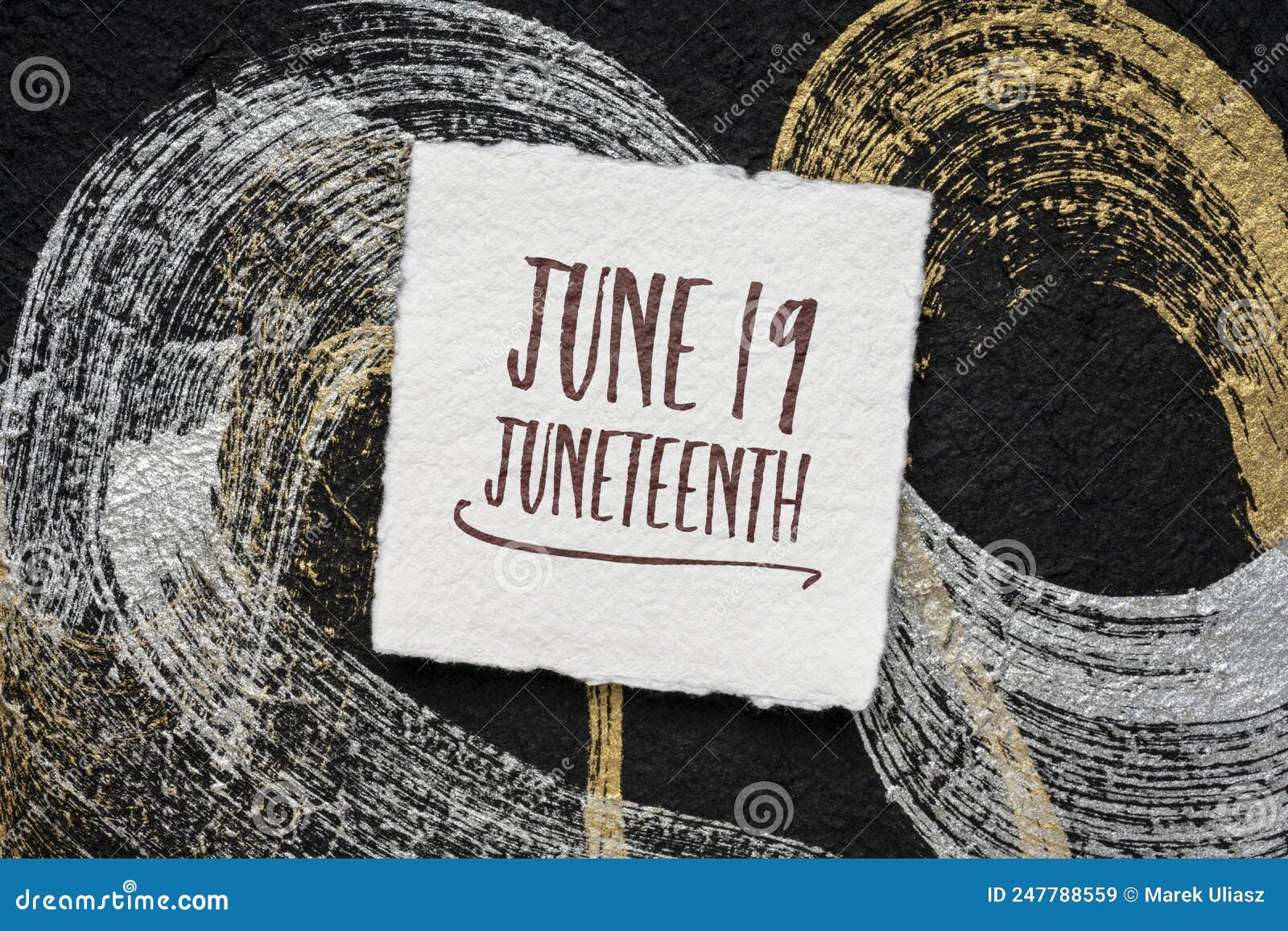 June 19 Juneteenth Reminder Note Stock Image - Image of celebrating ...