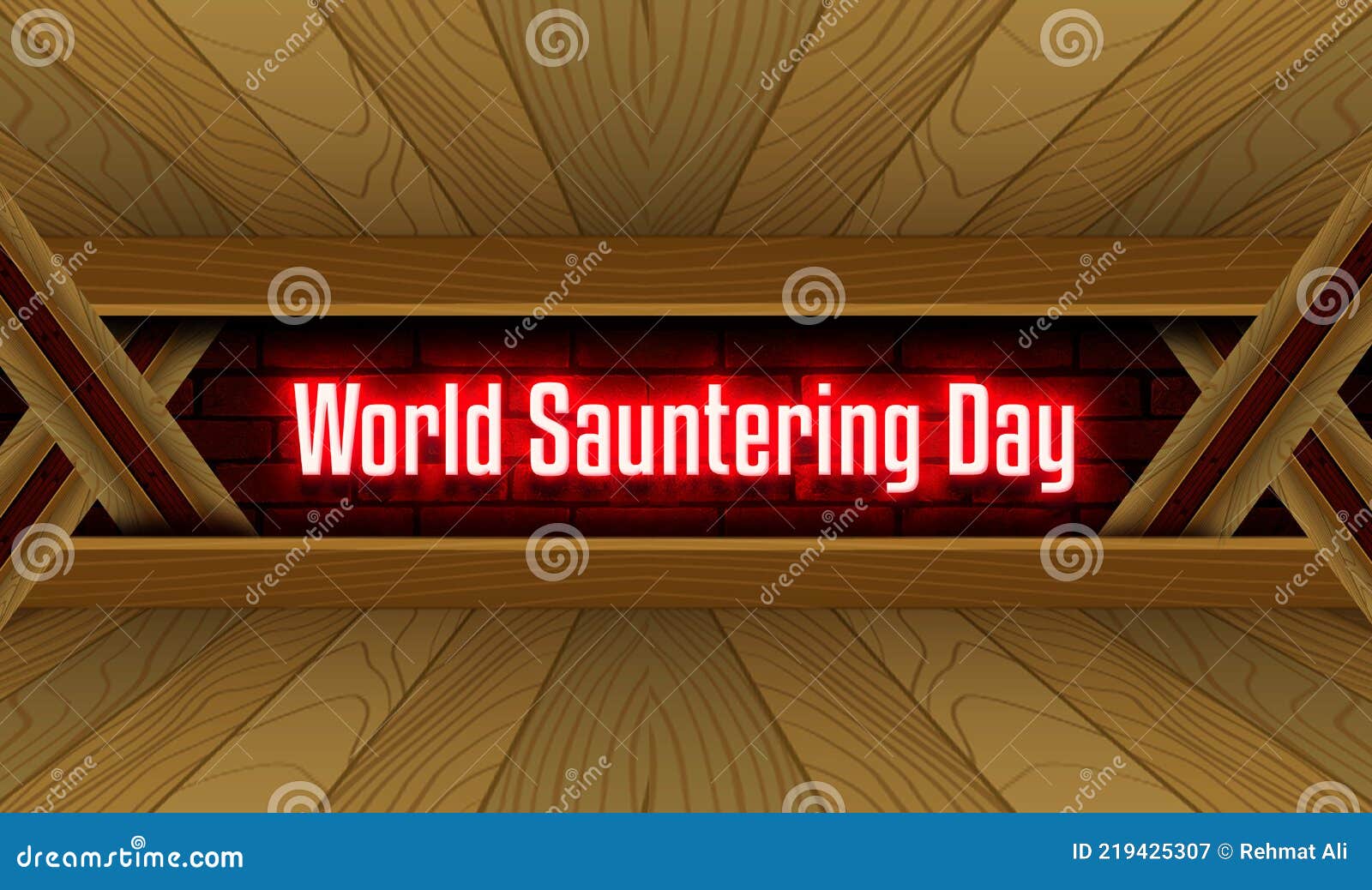 June Month Special Day. World Sauntering Day, Neon Text Effect on ...