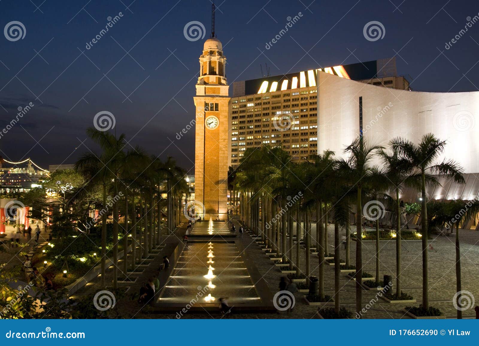 24 June 2008 the Night View of Hong Kong Clock Tower Editorial Image ...