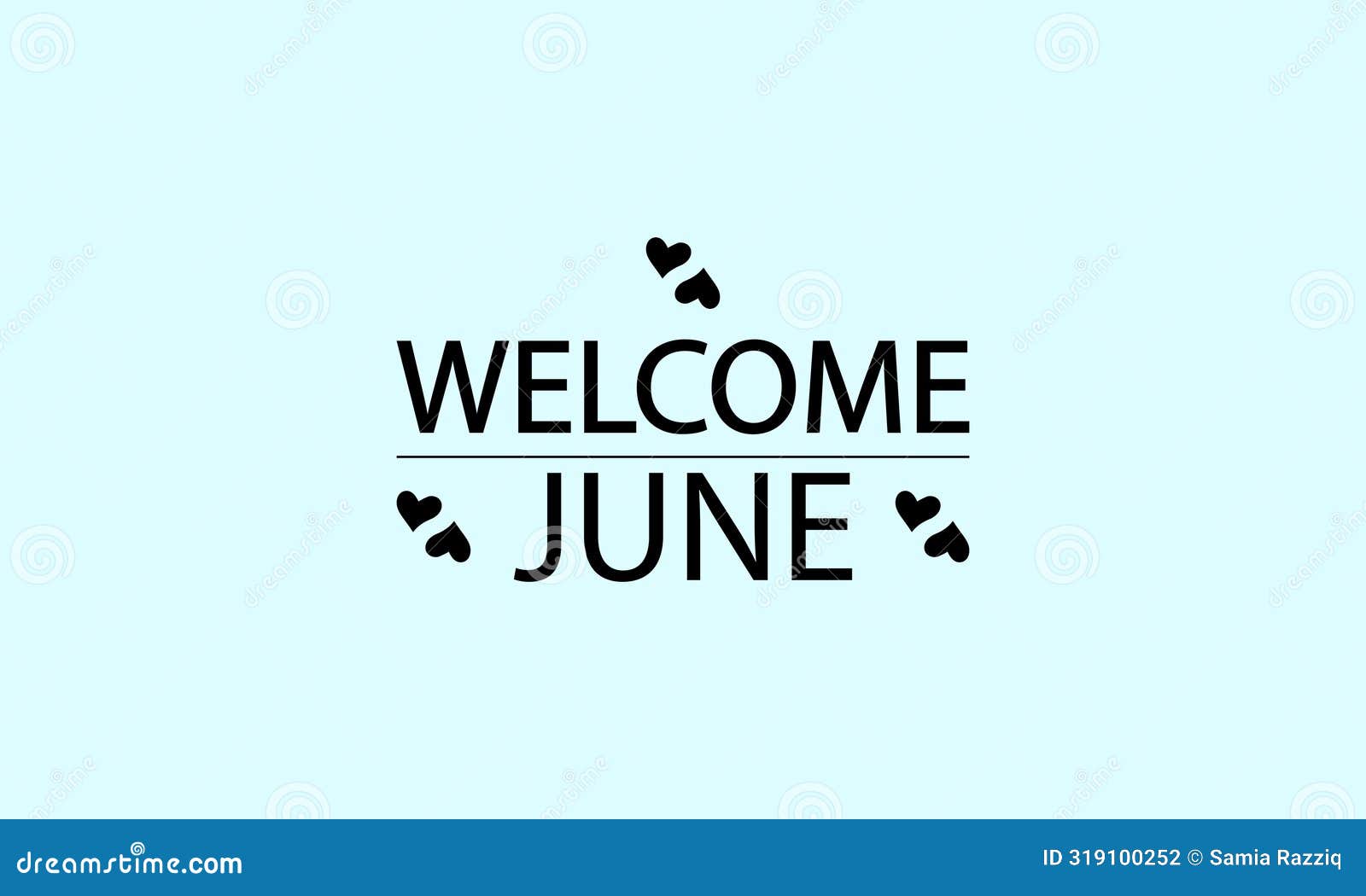 June a Stylish Introduction To Summer Design Stock Vector ...