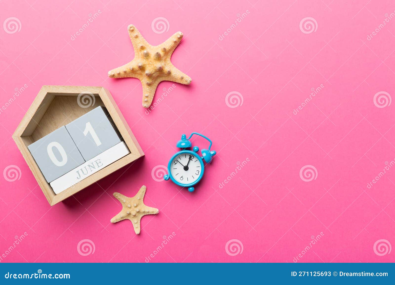 June 1th. Image of June 1 Wooden Calendar on Colored Background. Summer ...