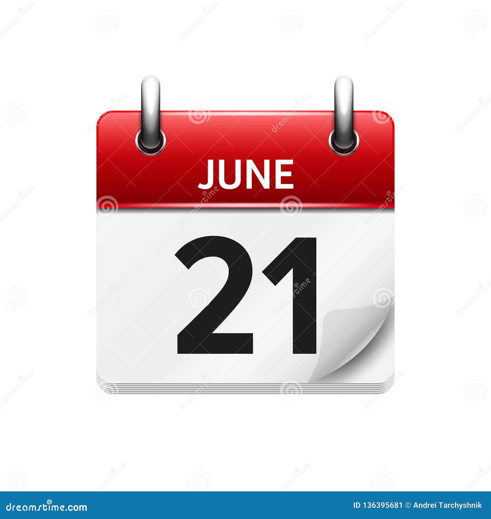 June 21 . Vector Flat daily Calendar Icon. Date and Time, Day, Month ... June 21 . Vector Flat daily Calendar Icon. Date and Time, Day, Month ...