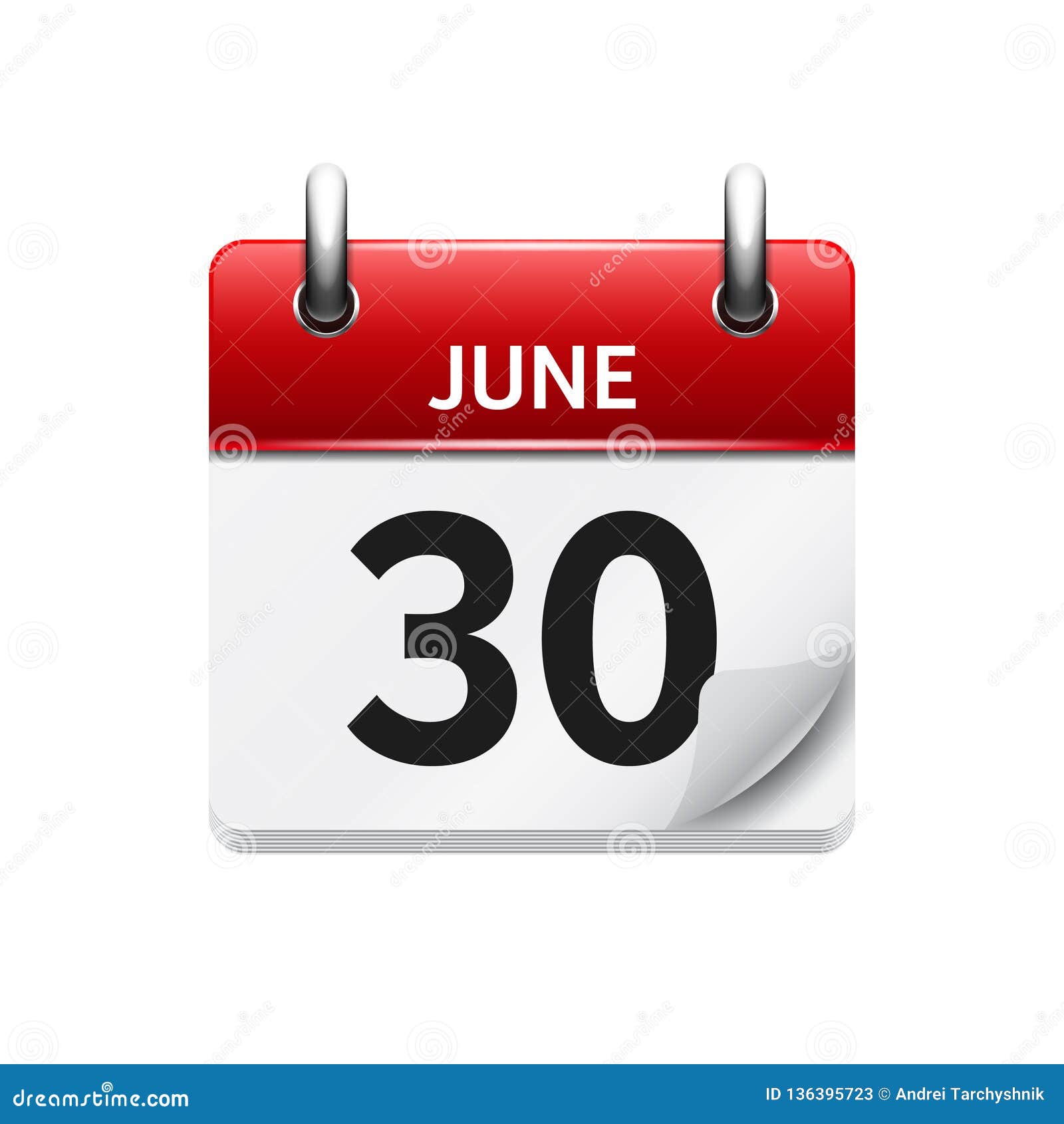 June 30 . Vector Flat daily Calendar Icon. Date and Time, Day, Month ... June 30 . Vector Flat daily Calendar Icon. Date and Time, Day, Month ...