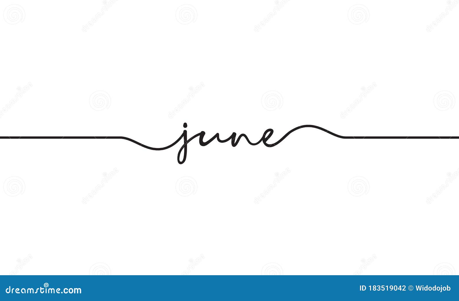 June word handwritten stock vector. Illustration of font - 183519042