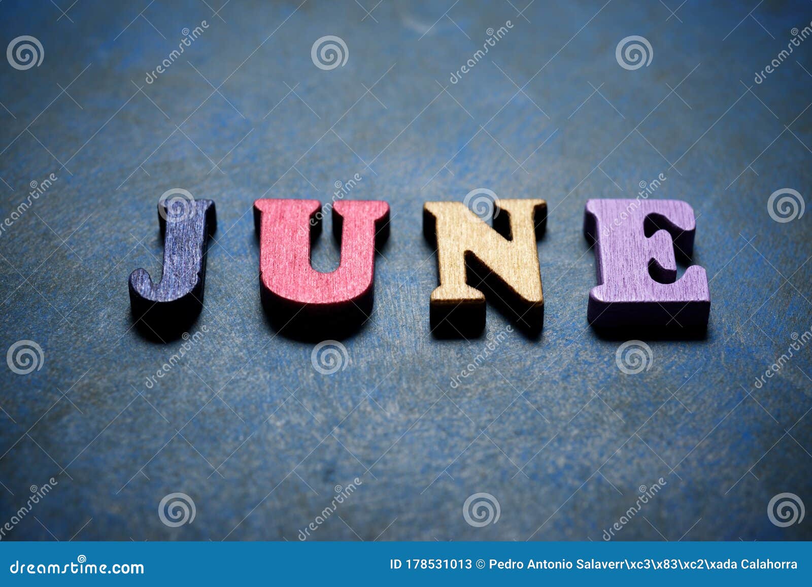 June word view stock image. Image of calendar, blue - 178531013