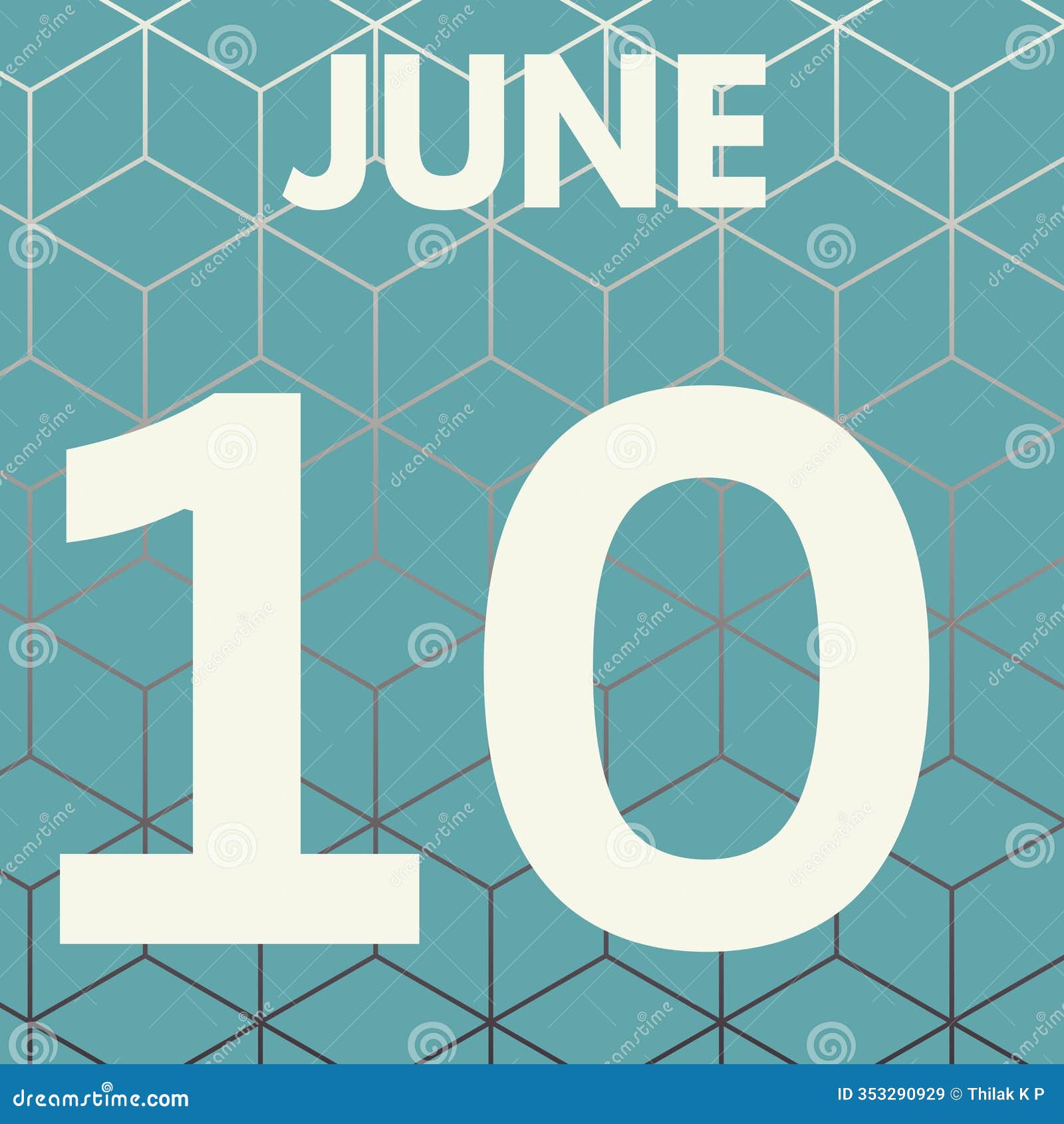 June 10 , Calendar , daily Calendar Icon in Flat Design Style Stock ...