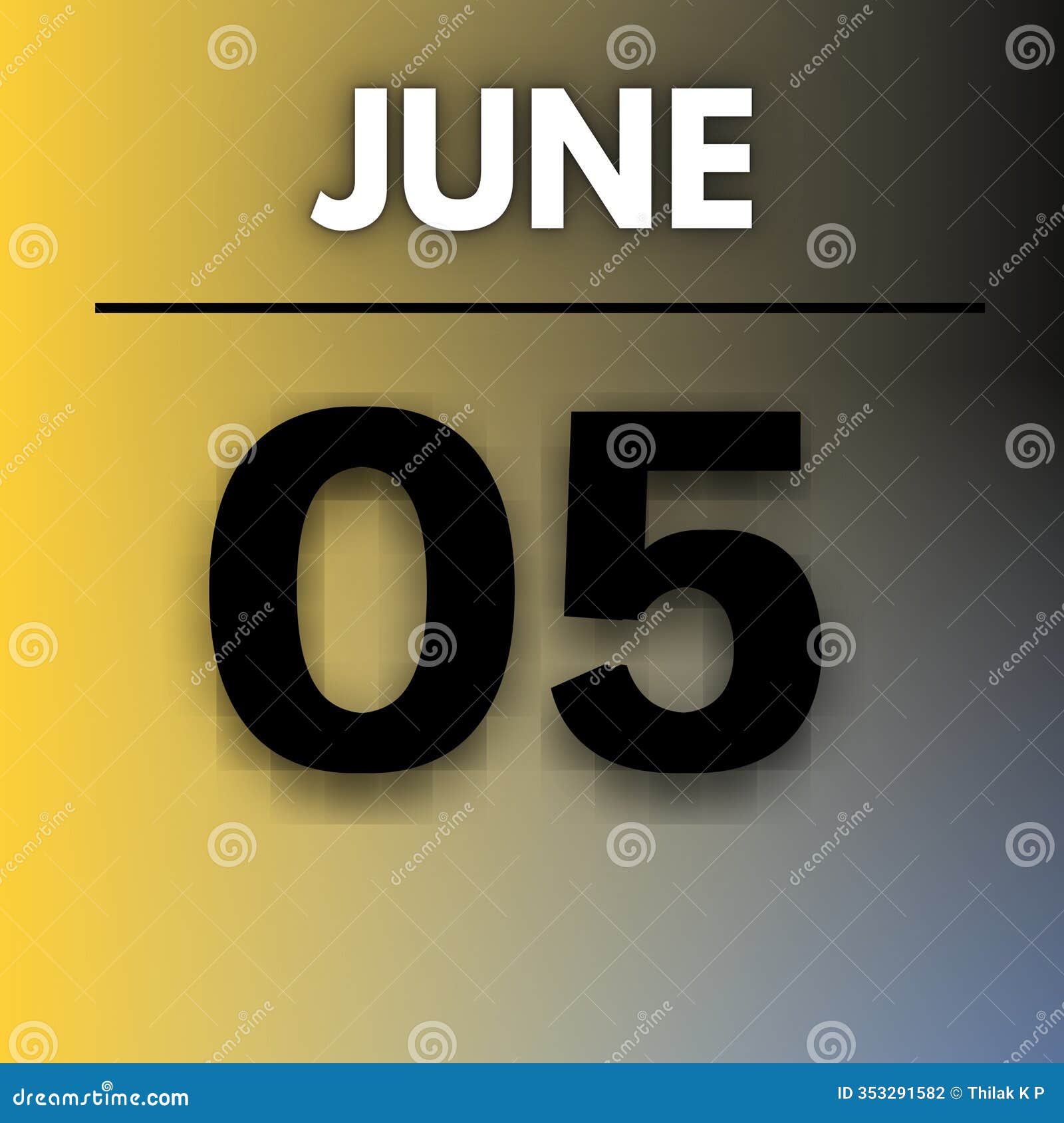 June 5 , Calendar , daily Calendar Icon in Flat Design Style Stock ...