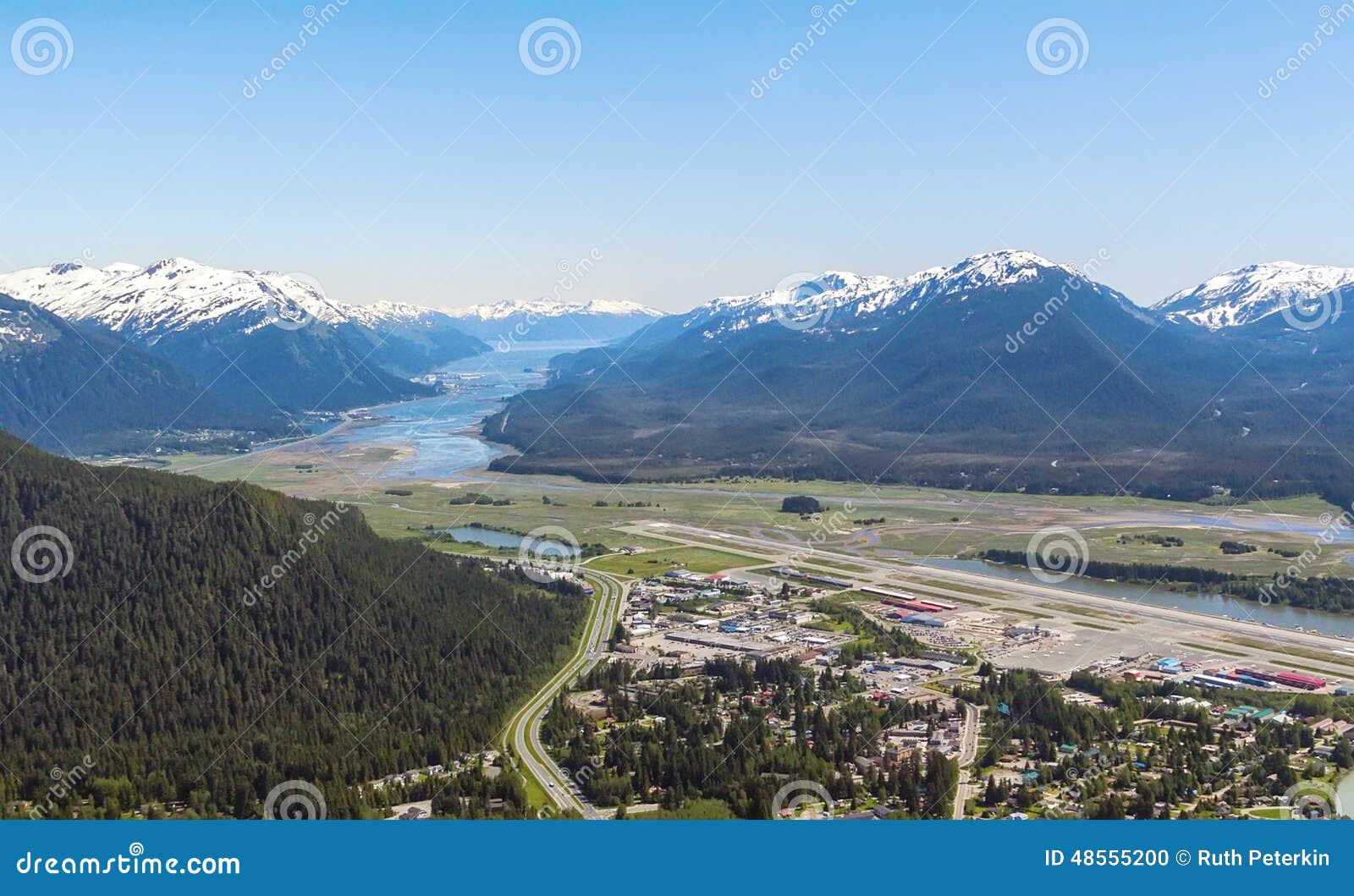 Juneau stock photo. Image of landscape, aerial, scenery - 48555200