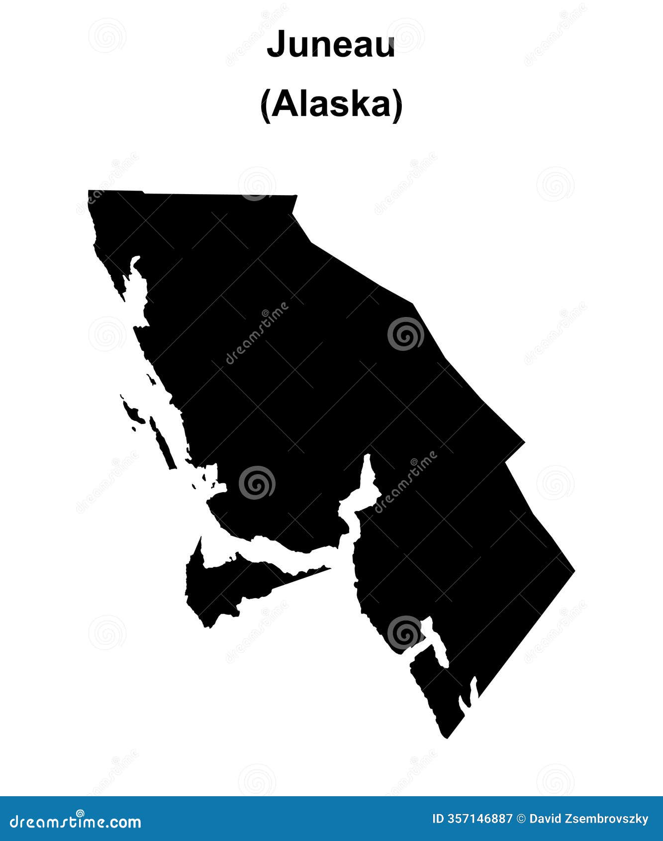 Juneau Outline Map Vector Illustration | CartoonDealer.com #323798886
