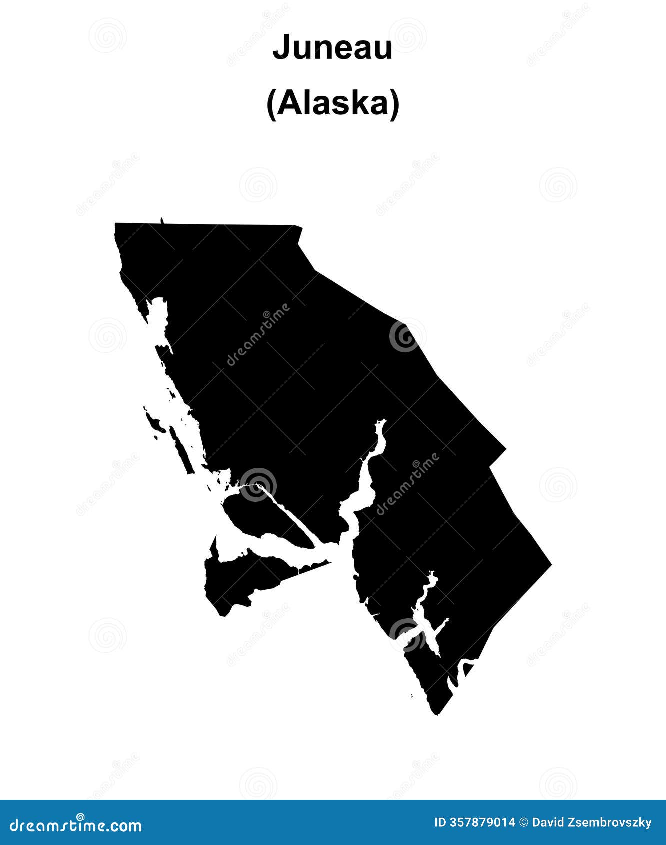 Juneau Outline Map Vector Illustration | CartoonDealer.com #323798886