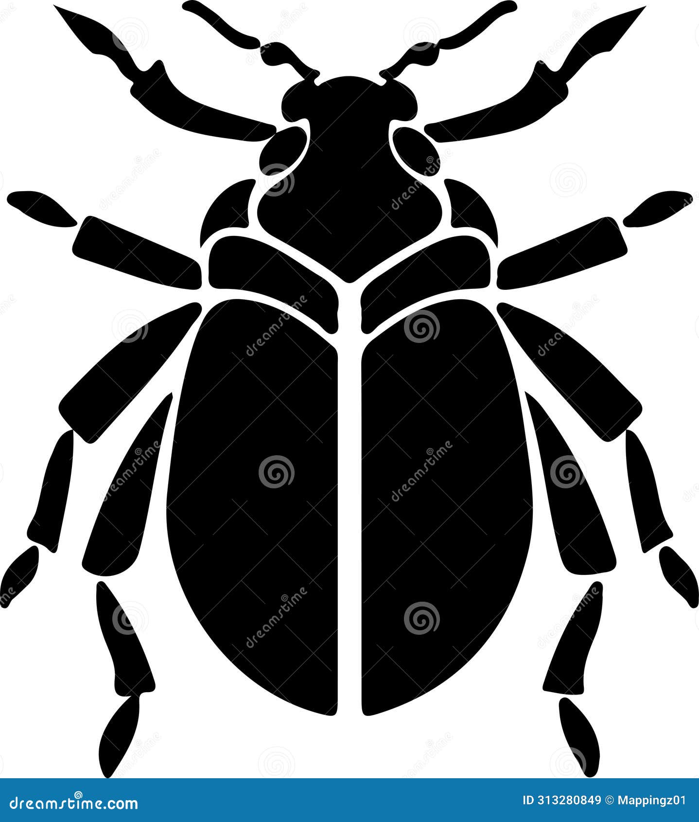 Junebug Black Silhouette Generative Ai Stock Vector - Illustration of ...