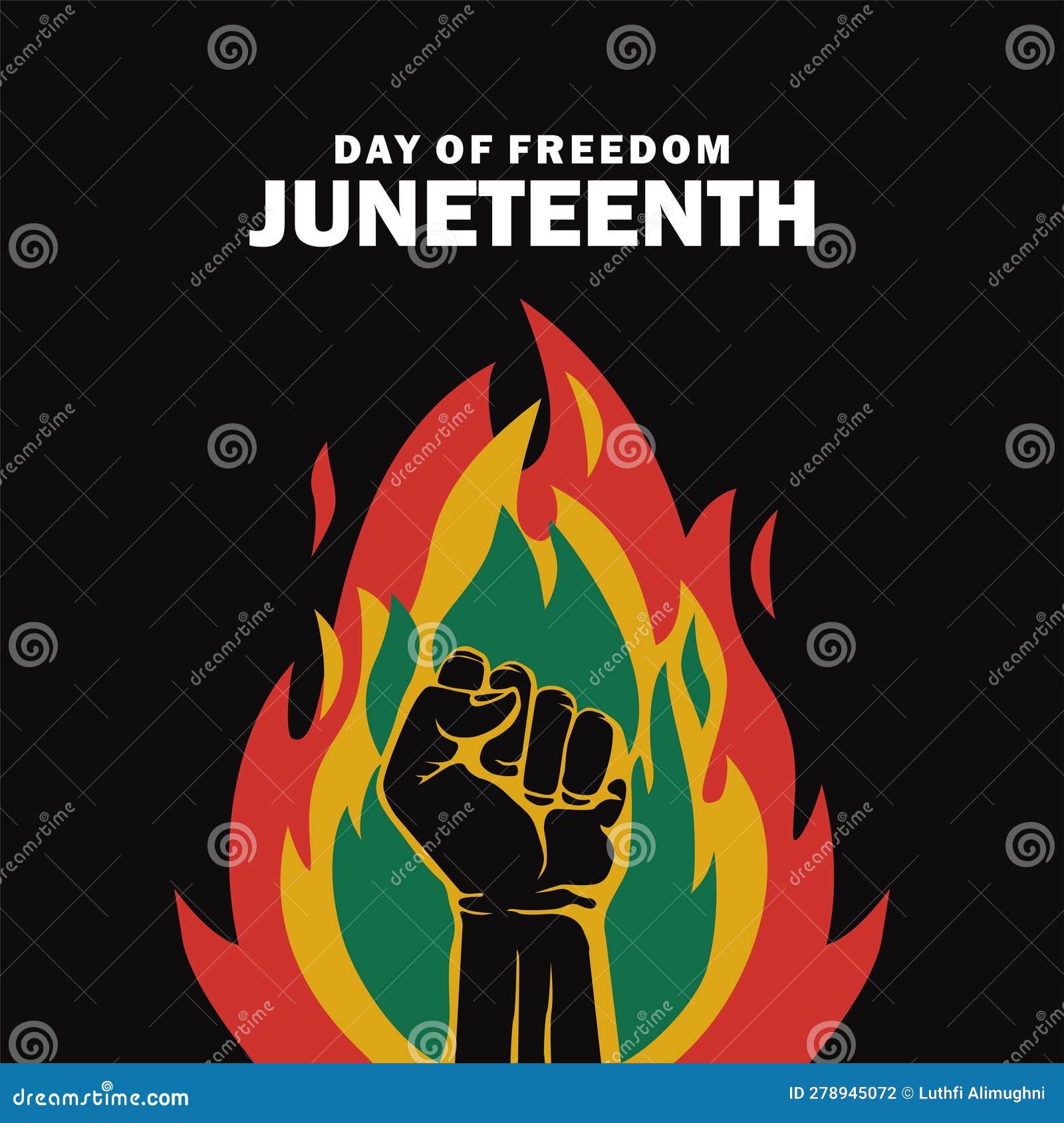 Juneteenth Background Illustration With Silhouette African Woman ...