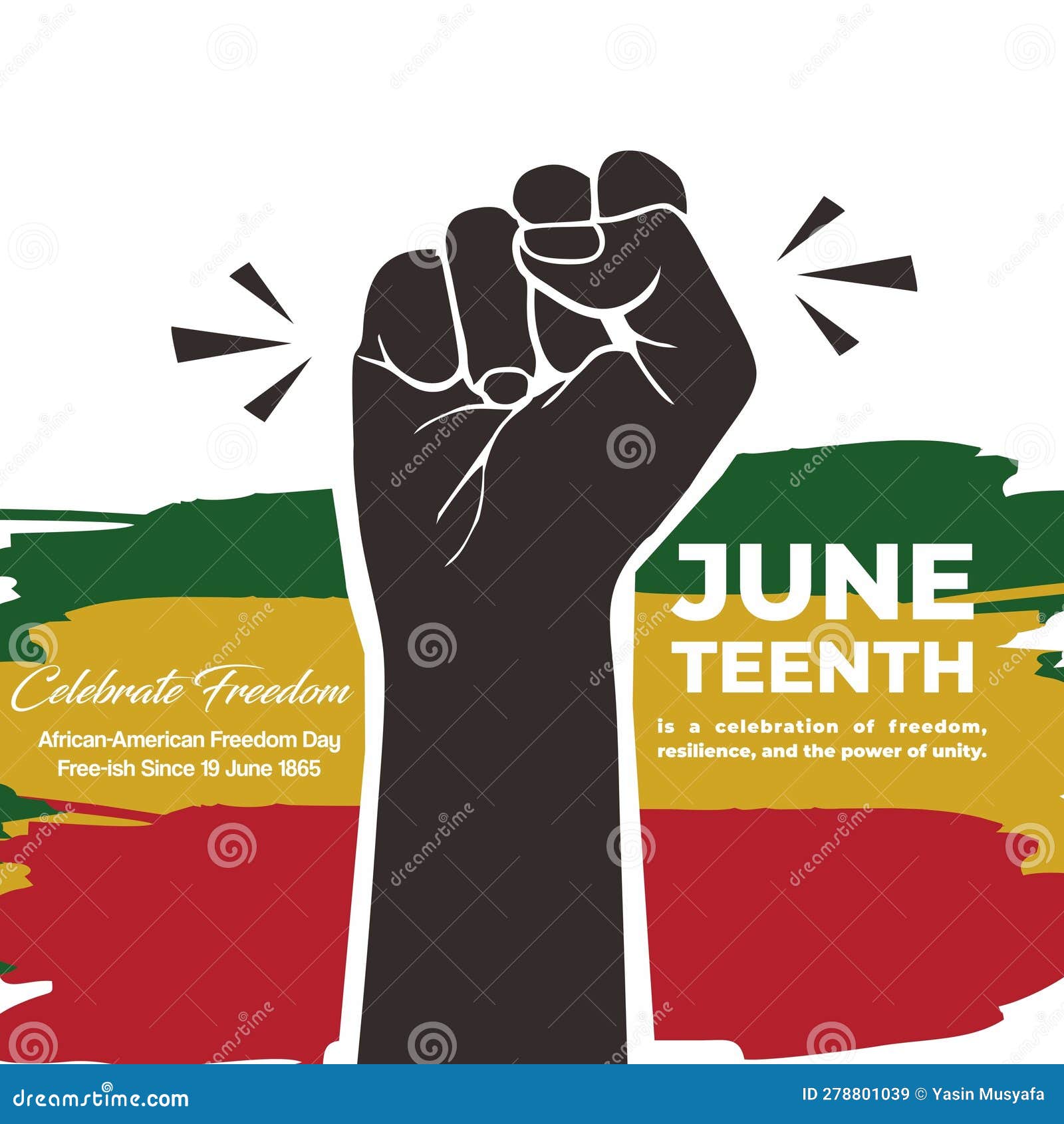 Juneteenth Celebration stock vector. Illustration of community - 278801039