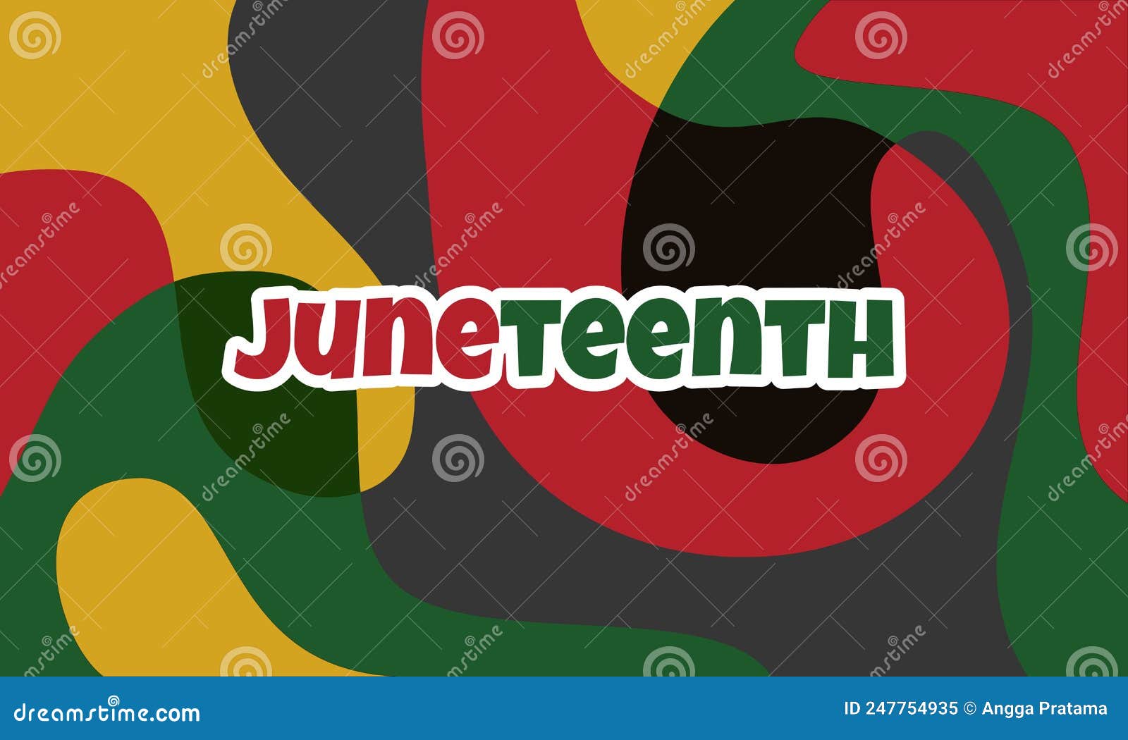 Juneteenth Colors Freedom Day Flag Stock Vector - Illustration of ...