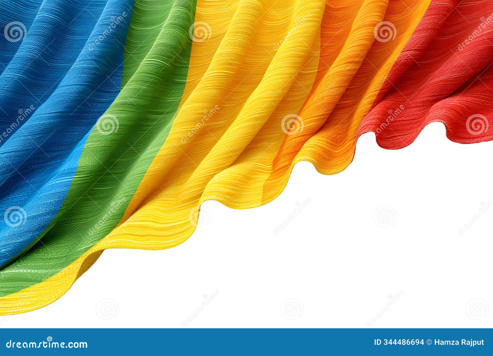 Juneteenth Colors Ribon Cloth, Isolated on White Background Stock ...