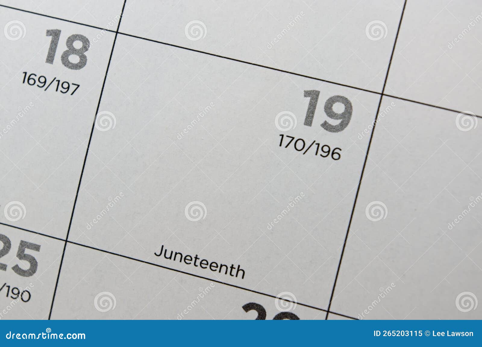 Juneteenth Date on Calendar 2023 Stock Image - Image of sixth ...