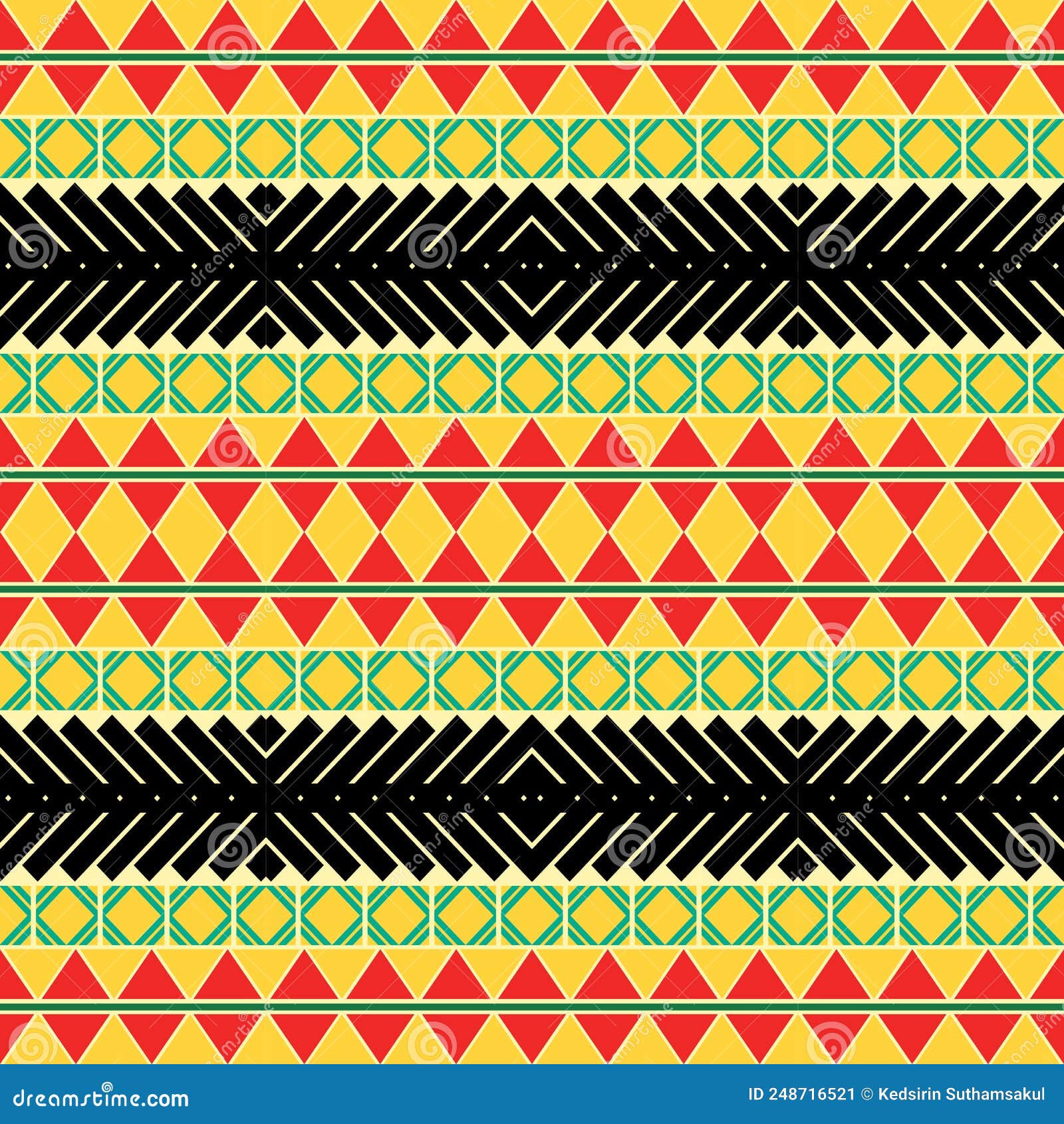Juneteenth Day Seamless Pattern, Geometric Pattern Background Stock ...