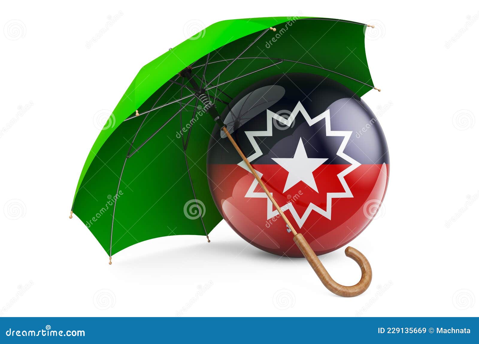 Juneteenth, Emancipation Flag Under Umbrella.3D Rendering Stock ...