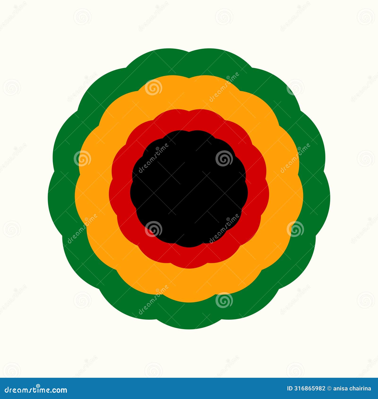 Juneteenth Flower Design Element Collection Stock Illustration ...