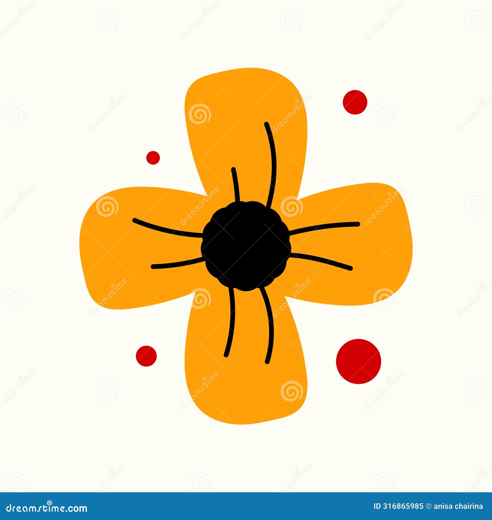 Juneteenth Flower Design Element Collection Stock Illustration ...