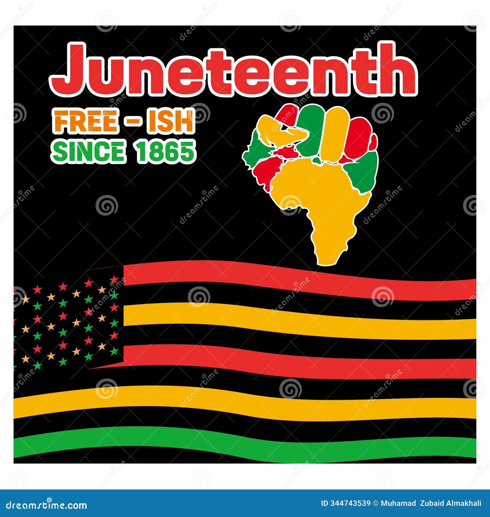 Juneteenth Freedom Day Concept. Flat Vector Modern Stock Vector ...