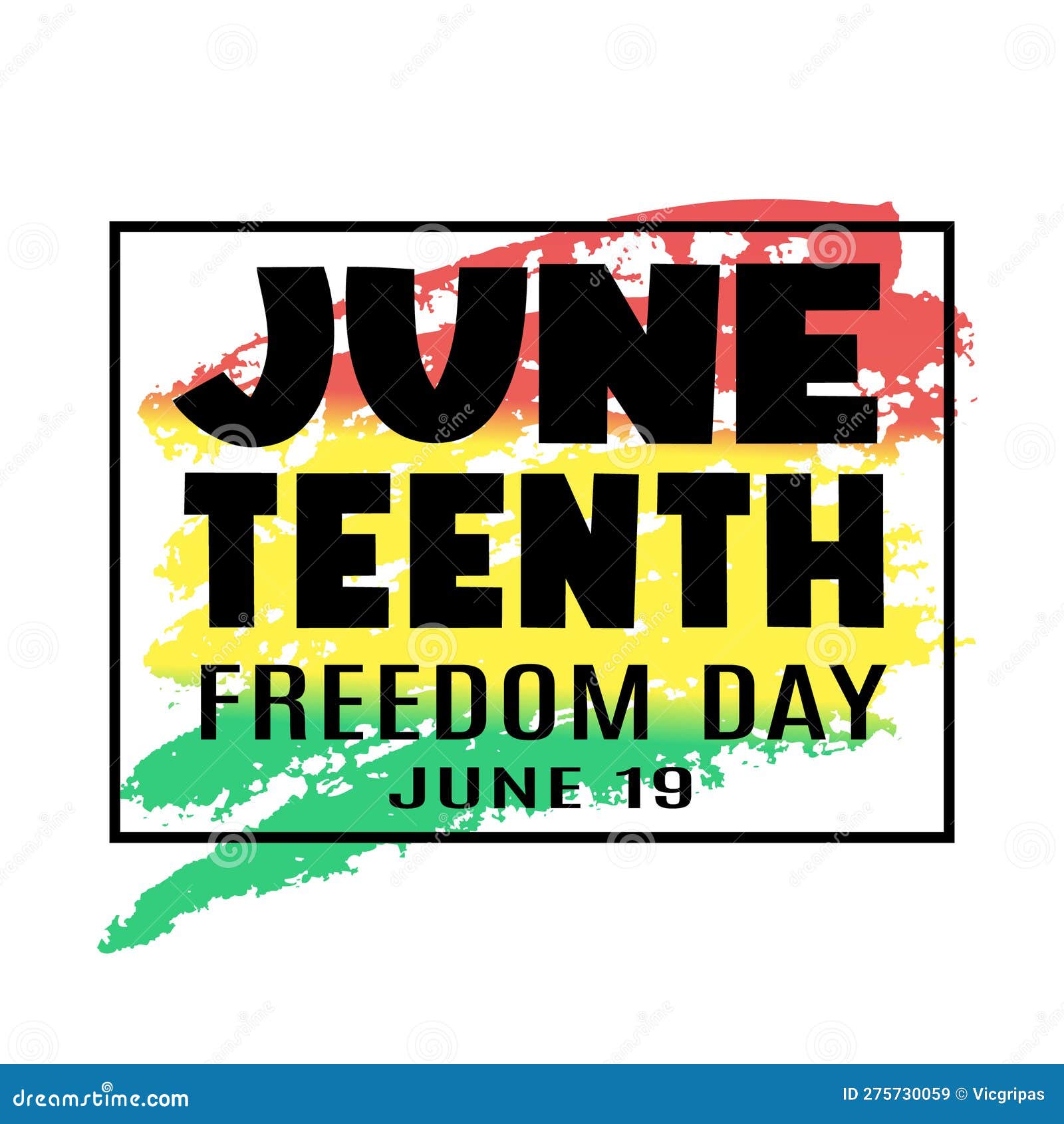 Juneteenth Typography Poster Stock Vector - Illustration of lettering ...