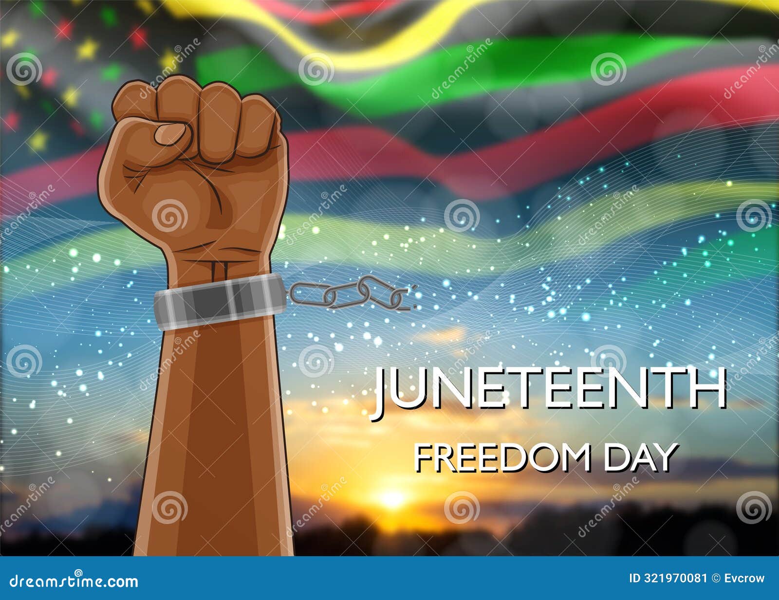 Juneteenth Freedom Day Poster. June 19 Stock Illustration ...