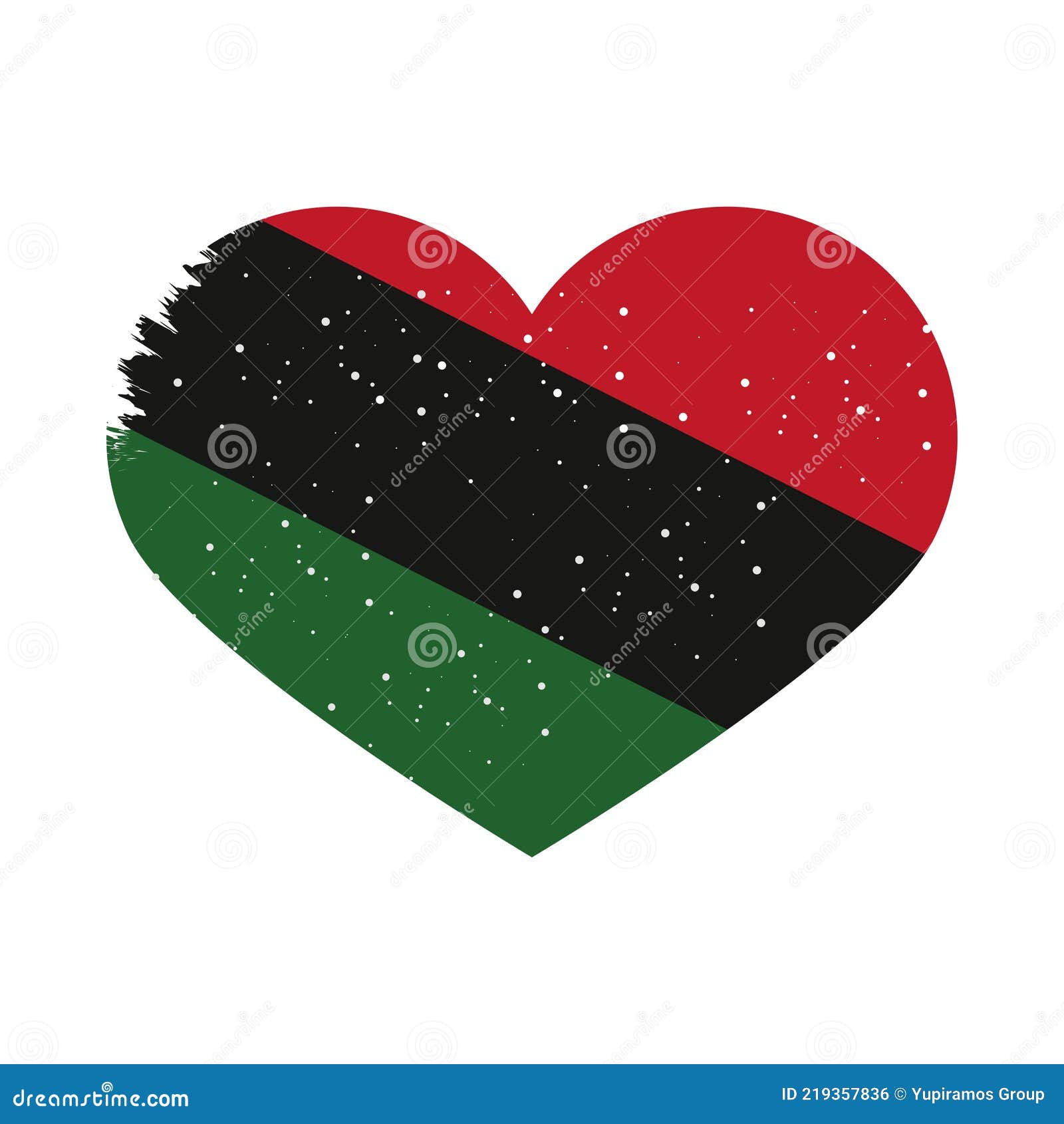 Juneteenth flag in heart stock vector. Illustration of national - 219357836