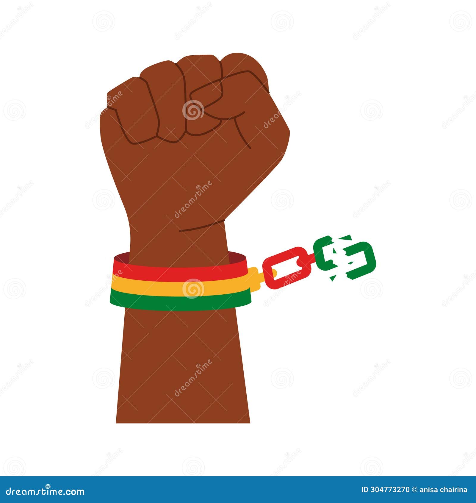 Juneteenth Hand Symbol Element Design Collection Stock Vector ...