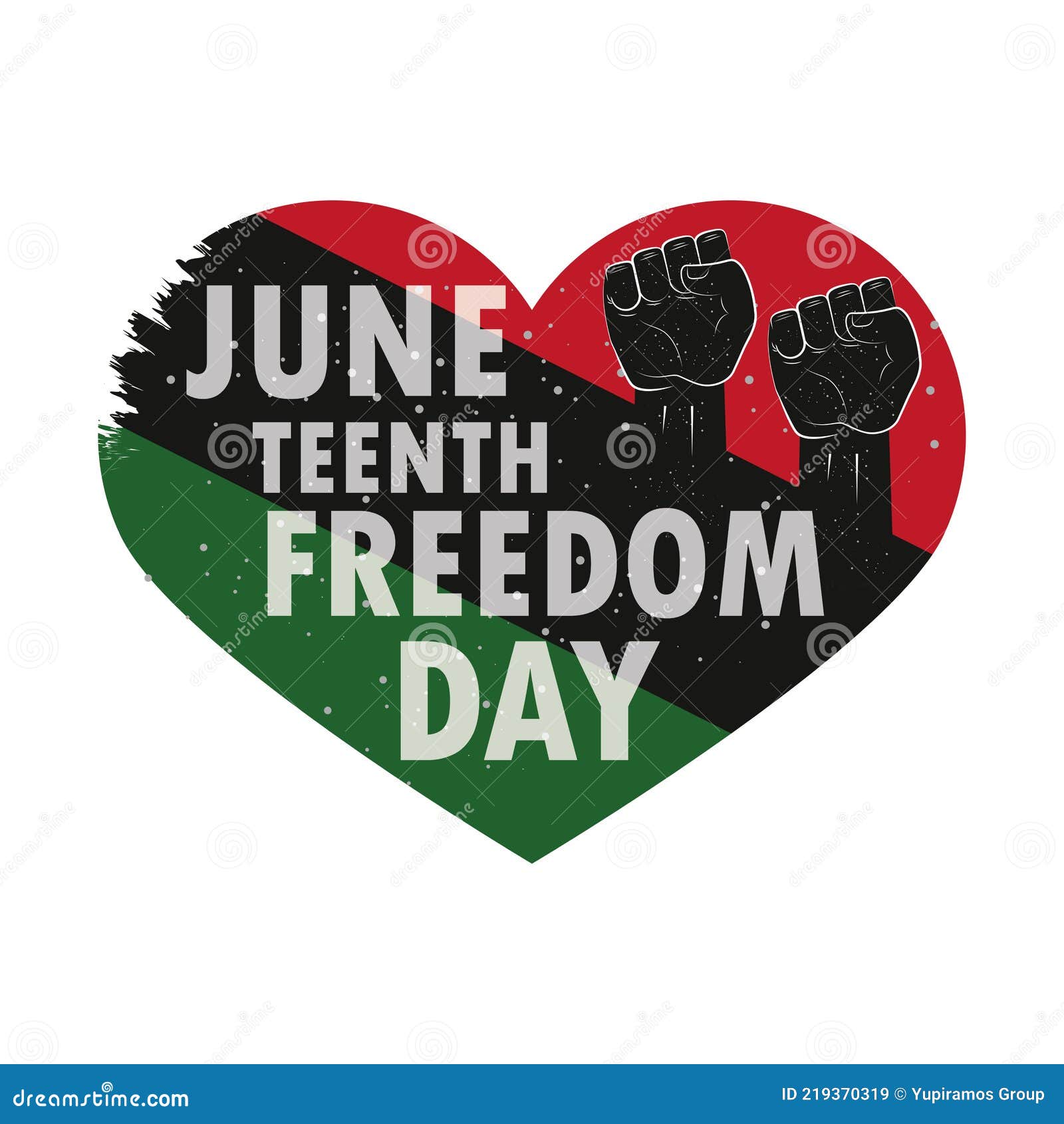 Juneteenth hands flag stock vector. Illustration of hand - 219370319