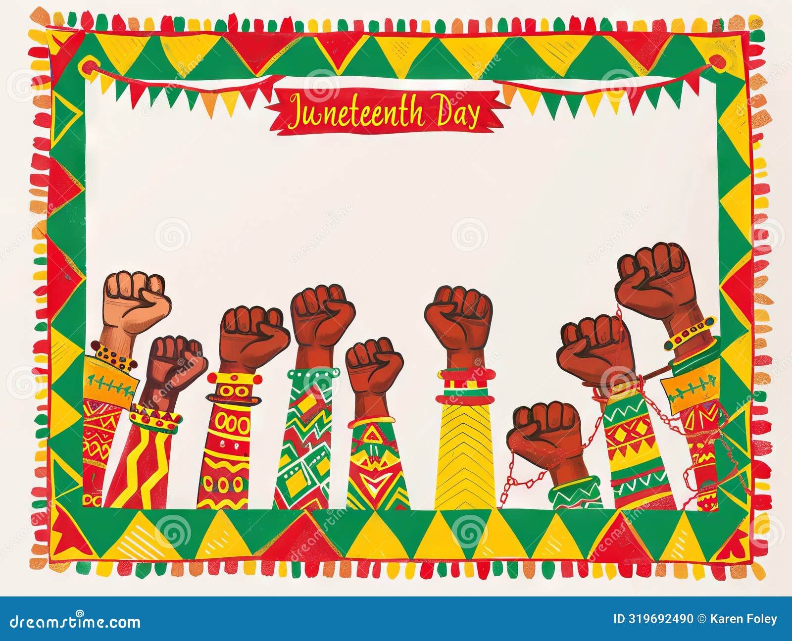 Juneteenth Holiday Background Graphics Template Stock Illustration ...