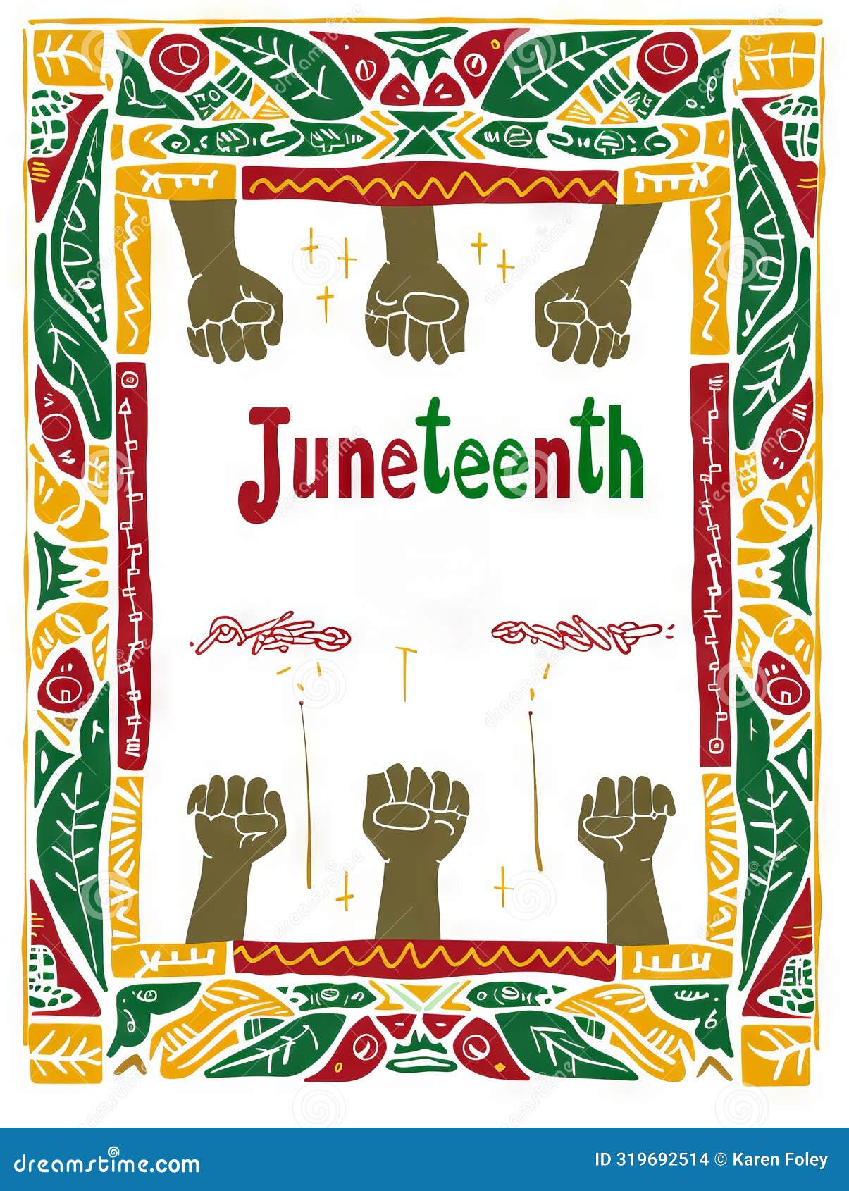 Juneteenth Holiday Background Graphics Template Stock Illustration ...