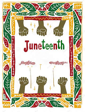 Juneteenth Holiday Background Graphics Template Stock Illustration ...