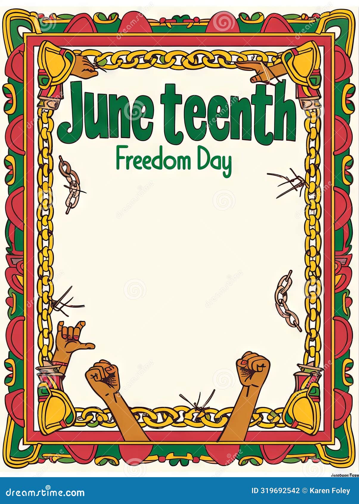 Juneteenth Holiday Background Graphics Template Stock Illustration ...