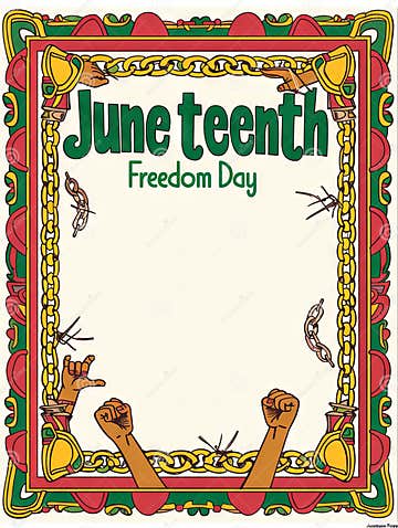 Juneteenth Holiday Background Graphics Template Stock Illustration ...