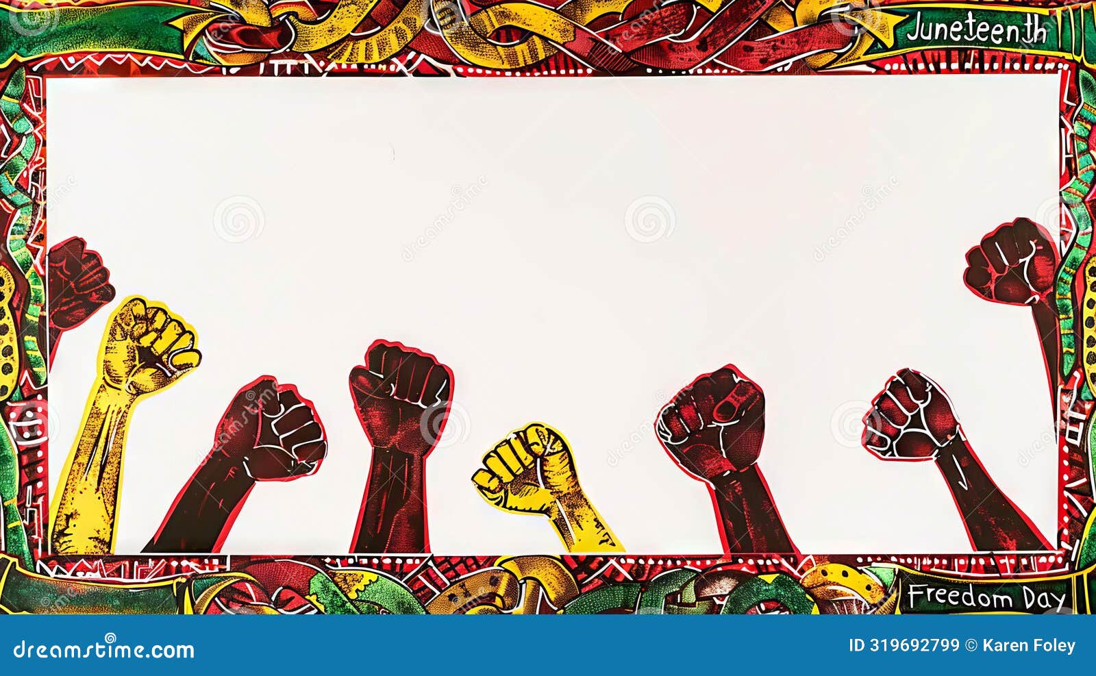 Juneteenth Holiday Background Graphics Template Stock Illustration ...