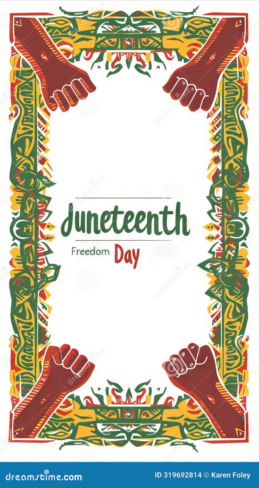 Juneteenth Holiday Background Graphics Template Stock Illustration ...