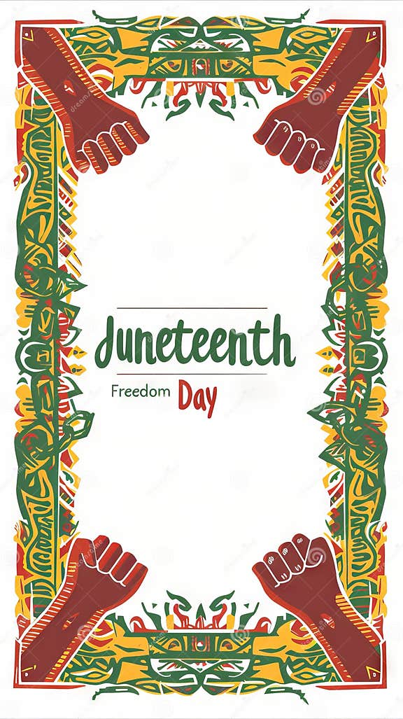 Juneteenth Holiday Background Graphics Template Stock Illustration ...