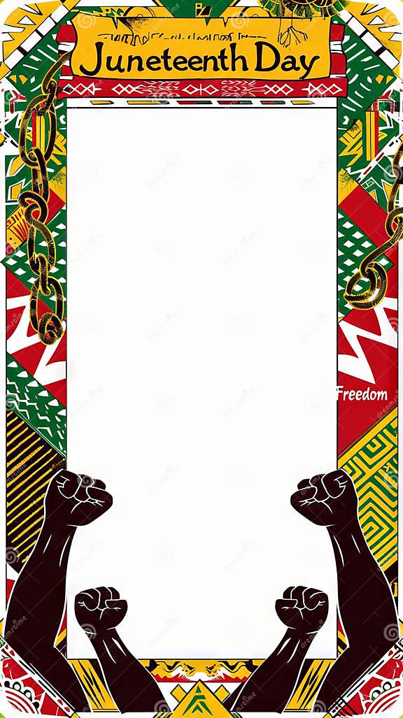 Juneteenth Holiday Background Graphics Template Stock Illustration ...